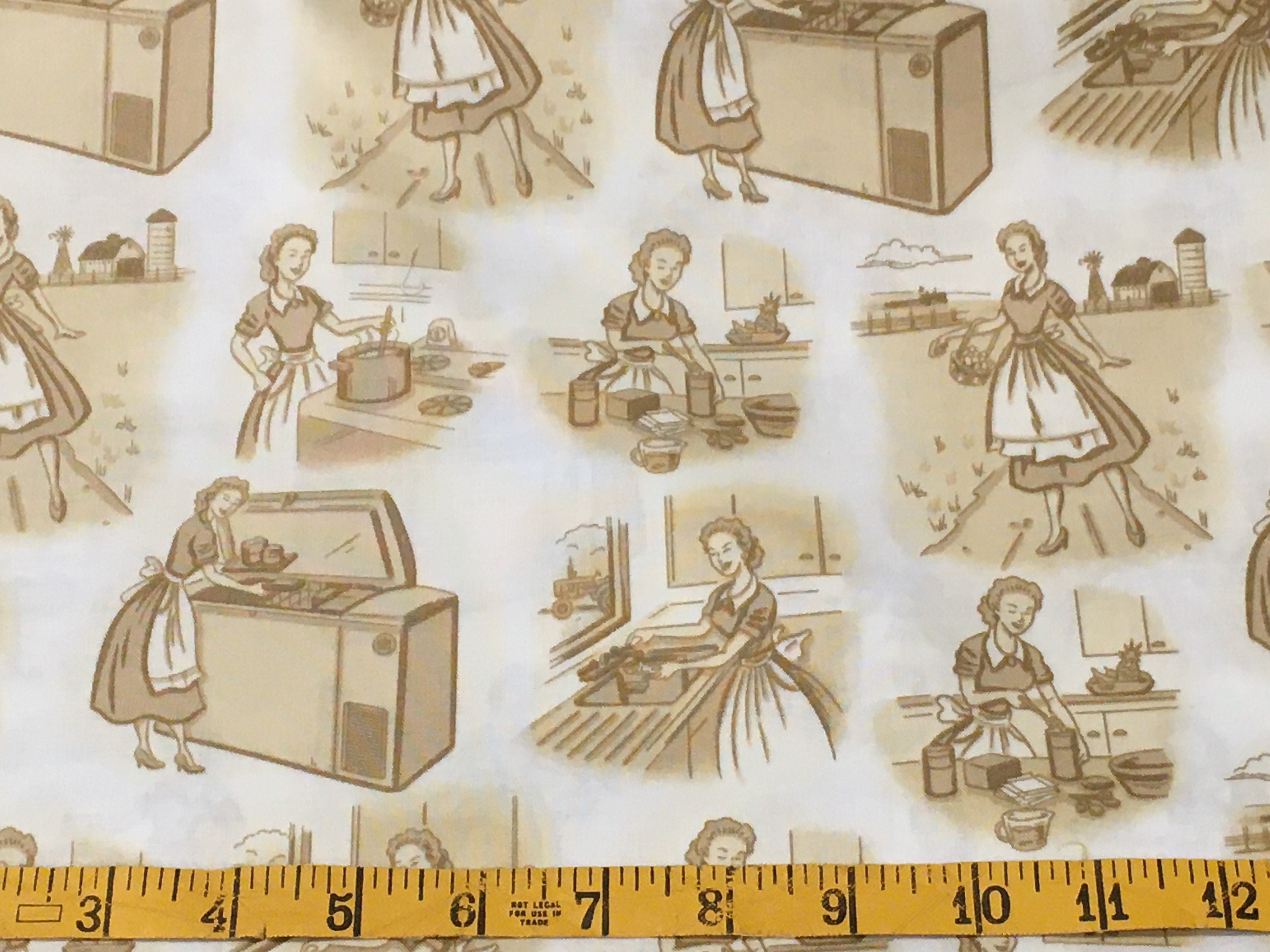 International Harvester Farmall Fabric Retro Irma Harding Housewife ...