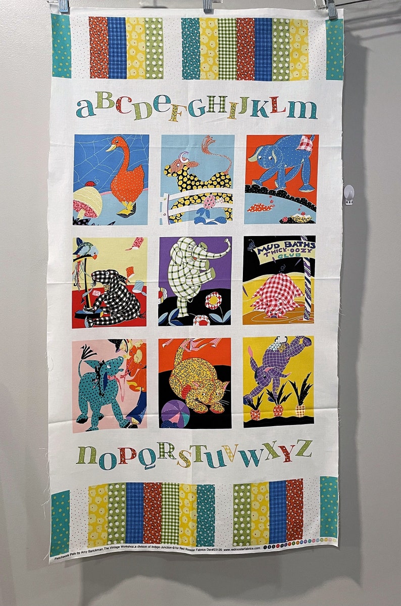 Calico Patchwork Pals ABC Fabric Panel Quilt Squares Wall - Etsy