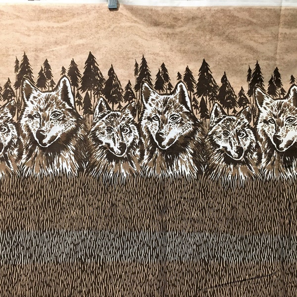 Wildlife Border Fabric - Etsy