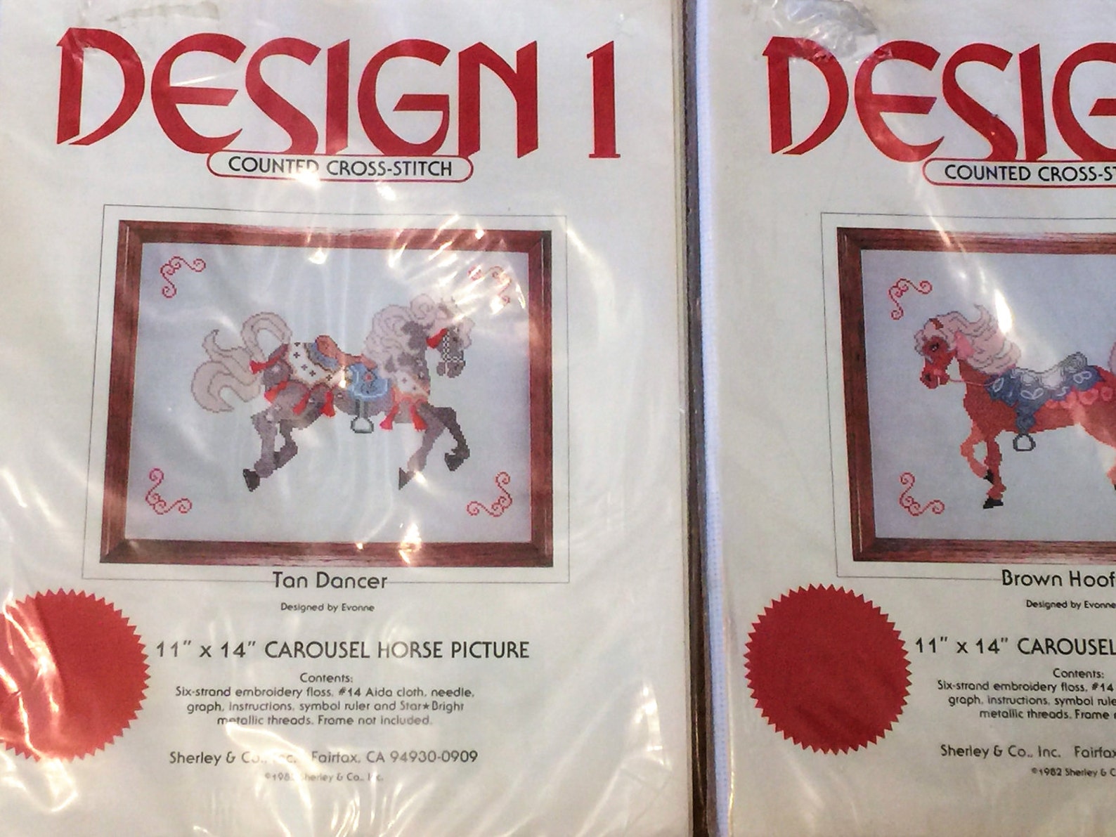 Carousel Horse Pictures Cross Stitch Kit 2 Vintage Samplers | Etsy