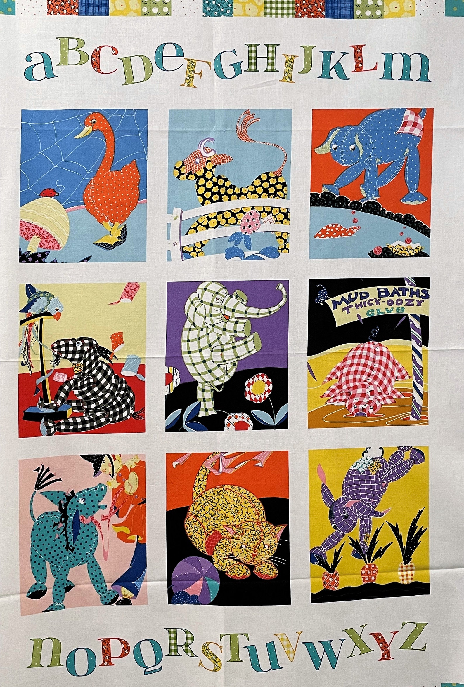 Calico Patchwork Pals ABC Fabric Panel Quilt Squares Wall - Etsy
