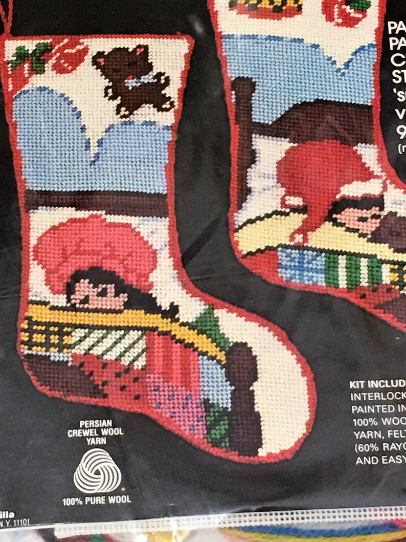 Vintage Bucilla Stocking Needlepoint Kit Sugar Plum Visions | Etsy Vintage Bucilla Stocking Needlepoint Kit Sugar Plum Visions | Etsy