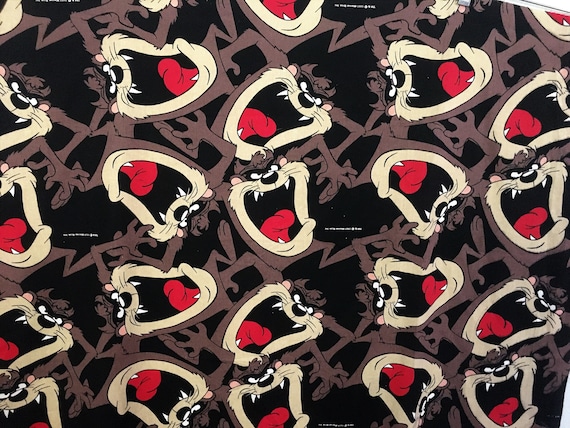 Vintage Taz Fabric Rare 90s WB Warner Brothers Looney Tunes | Etsy