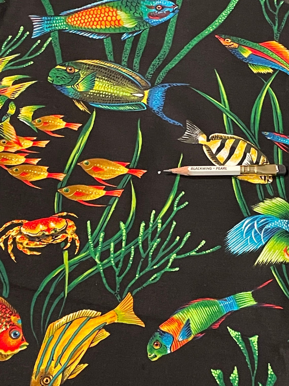 Vintage Tropical Fish Fabric Alexander Henry 90s Novelty - Etsy