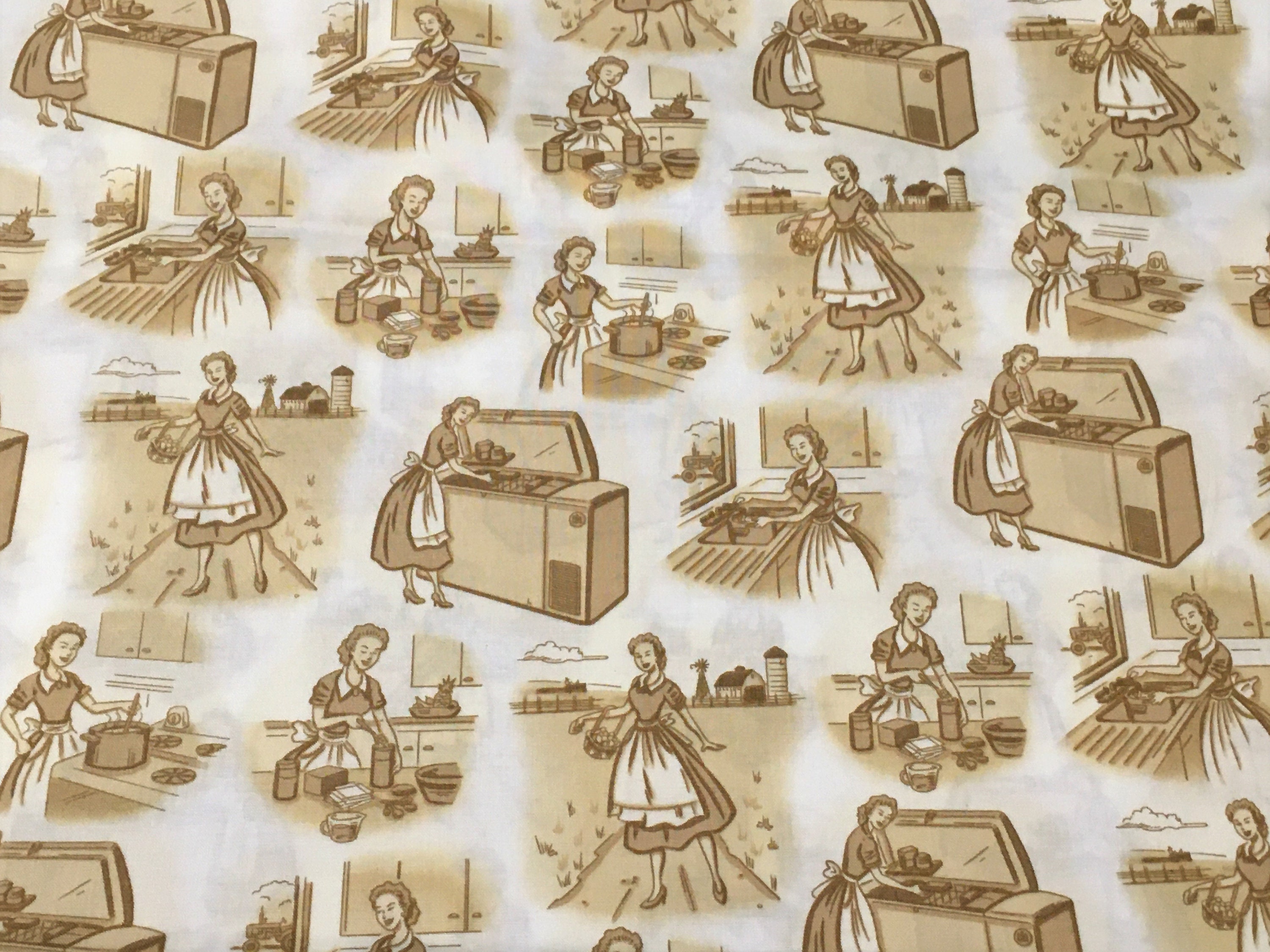 International Harvester Farmall Fabric Retro Irma Harding Housewife ...