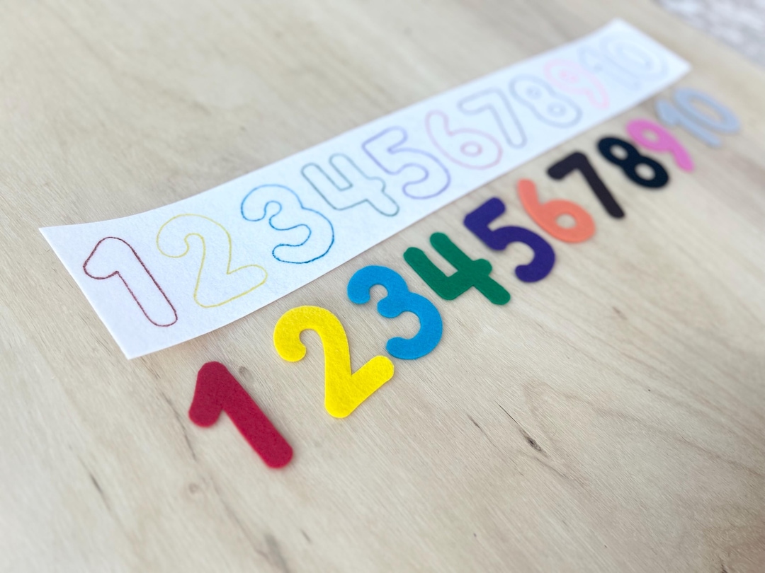 Montessori Felt Numbers 1-10 Learning Kit • Preschool Counting & Number ...