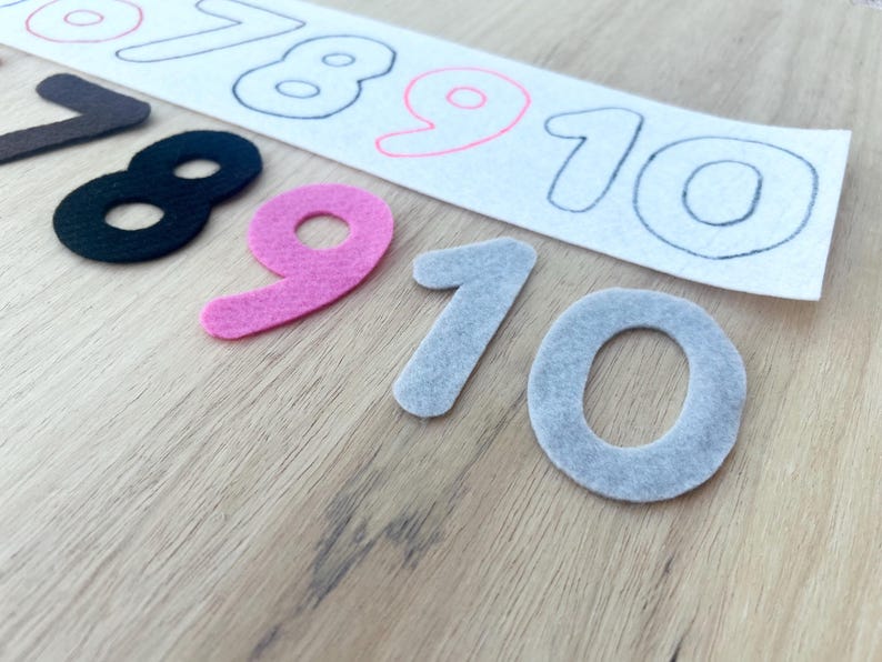 Montessori Sensory Felt Numbers 1-10 Learning Set • Fine Motor Skills ...