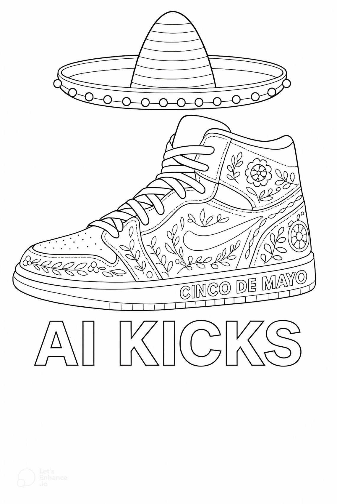 Sneaker Coloring Book Pages - Digital Download Printable Art for Kids ...