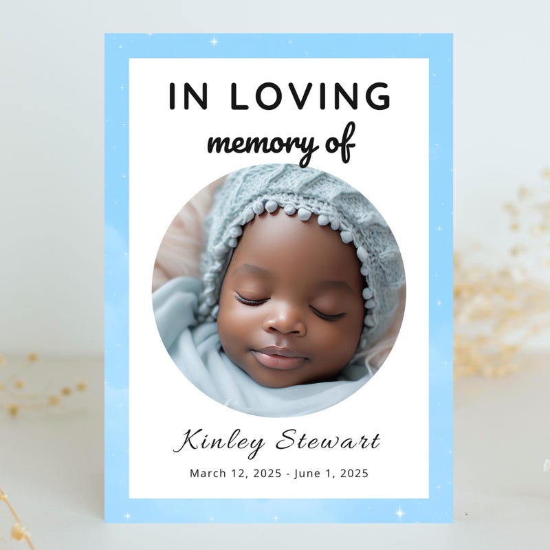 Infant Funeral Program - Etsy