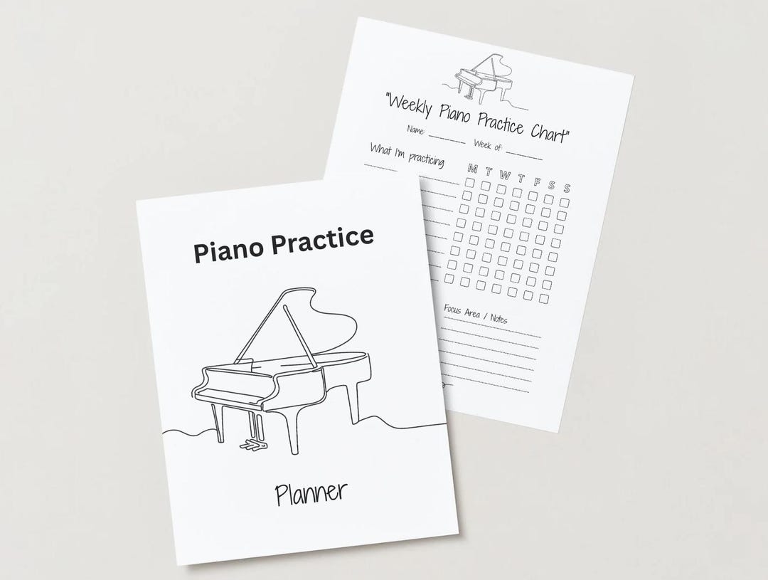 Editable Piano Practice Planner for Kids – Weekly & Monthly Music ...