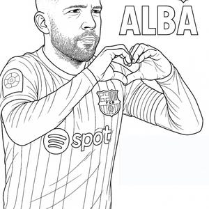 Barcelona FC Colouring Book . Printable Including Messi , Yamal , Alba ...