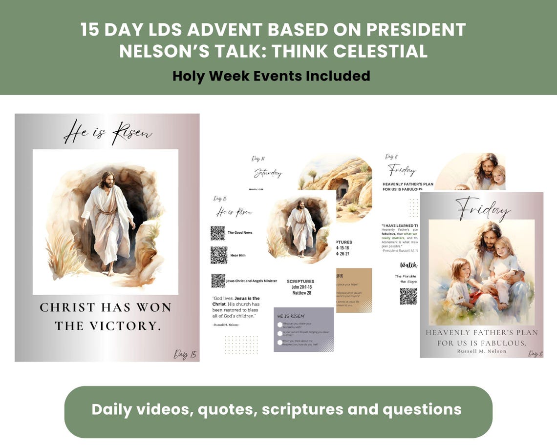 LDS Easter| LDS Holy Week | Christ Centered Easter | Think Celestial - Etsy