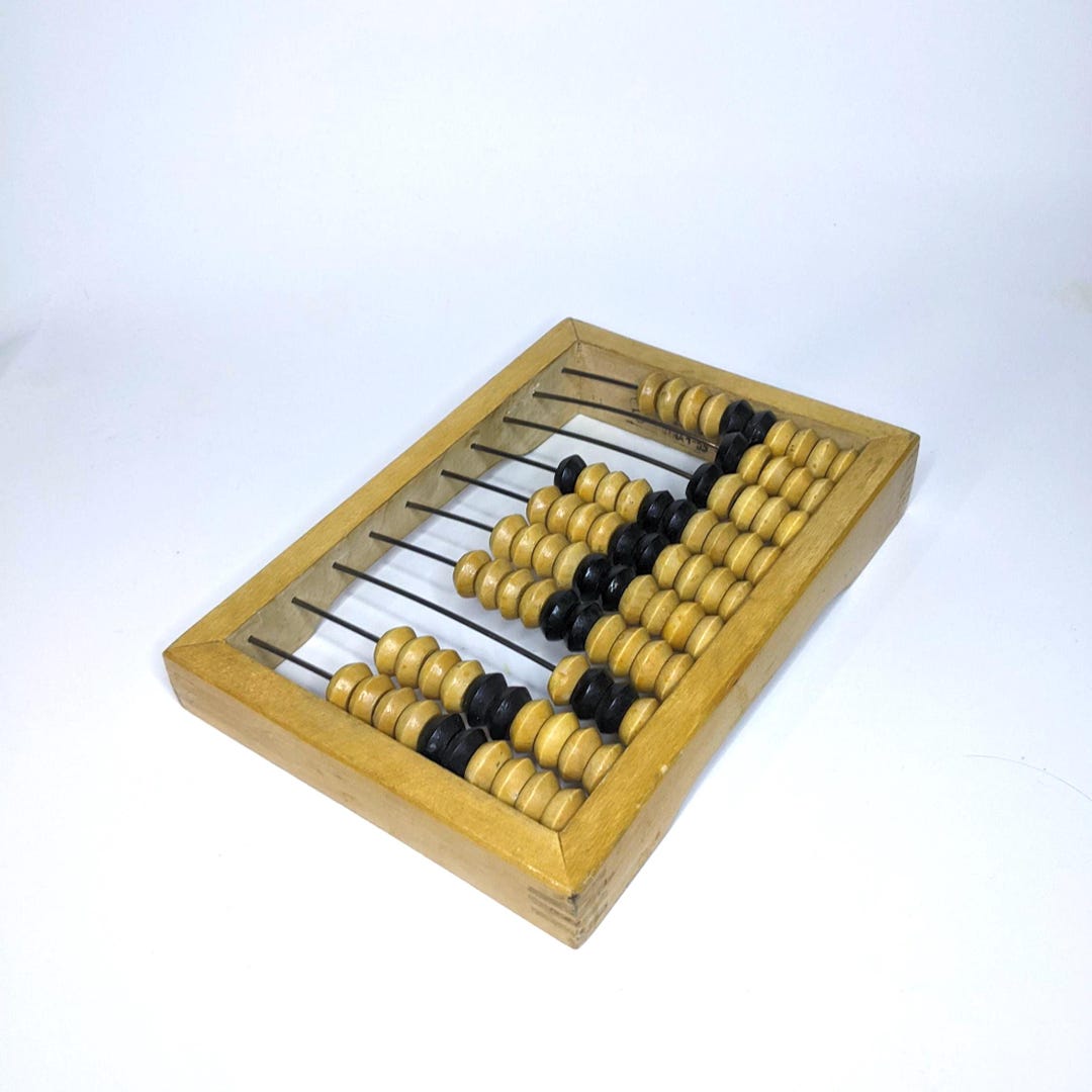 Vintage USSR Wooden Abacus, Soviet Counting Frame, Retro Math Tool ...