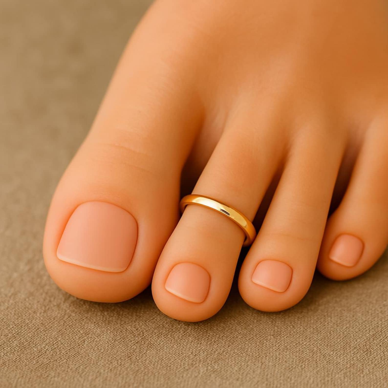 Simple Silver Toe Ring – Dainty Adjustable Minimalist Silver Band ...