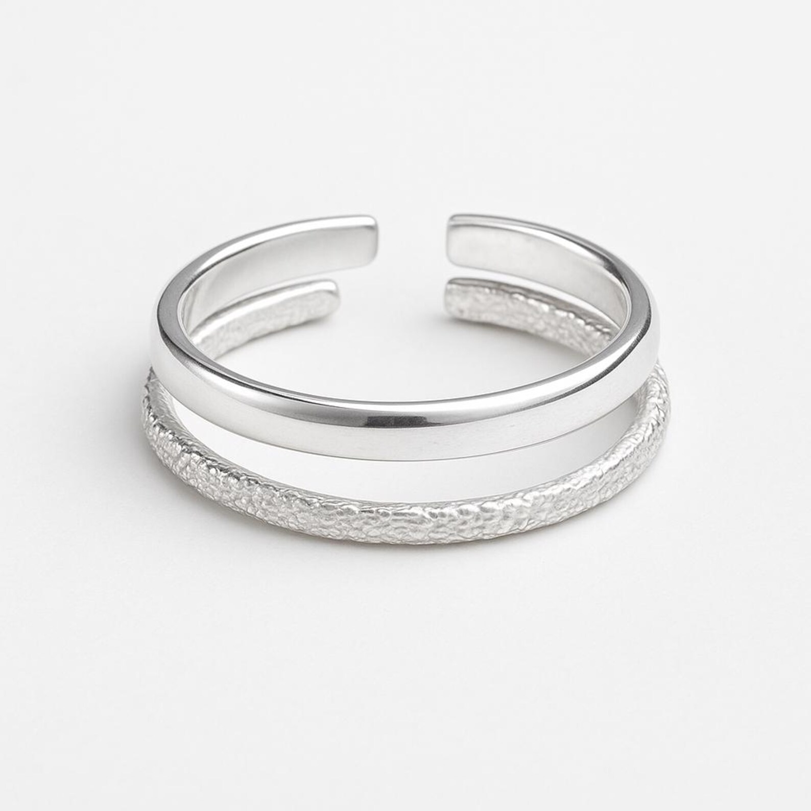 Sterling Silver Toe Ring Set of 2 – Sparkle, Adjustable Toe Rings ...