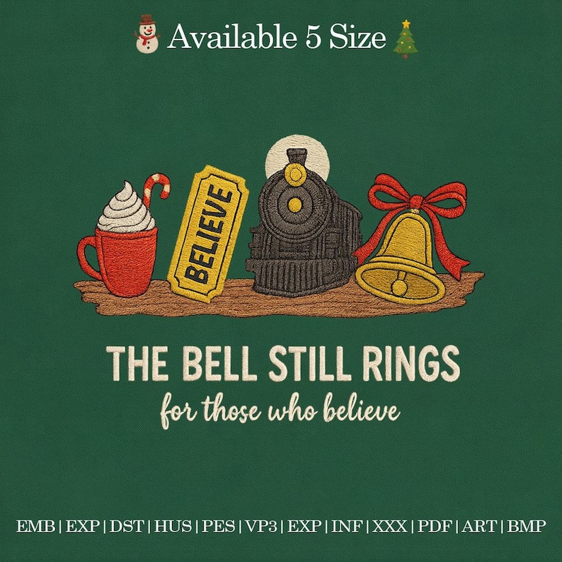 Believe the Polar Express Embroidery Designs, the Bell Still Rings for ...