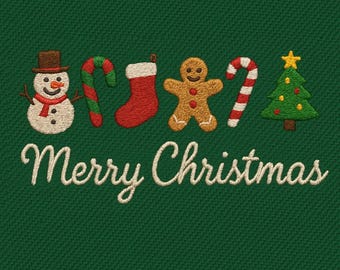 Merry Christmas Machine Embroidery Design, Christmas Embroidery Design ...