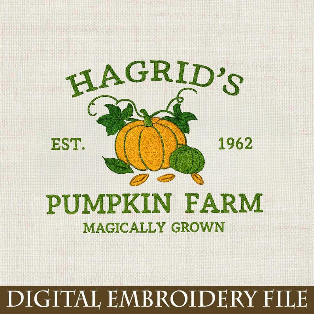 Wizard Pumpkin Farm Magically Grown Embroidery Design, Fall, Halloween ...