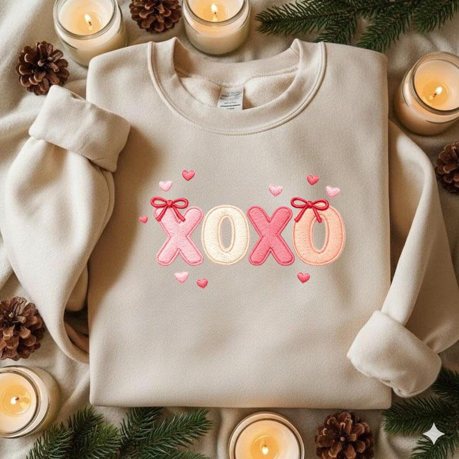 Red XOXO Bow Applique Embroidery Designs, Valentines XOXO Embroidery ...