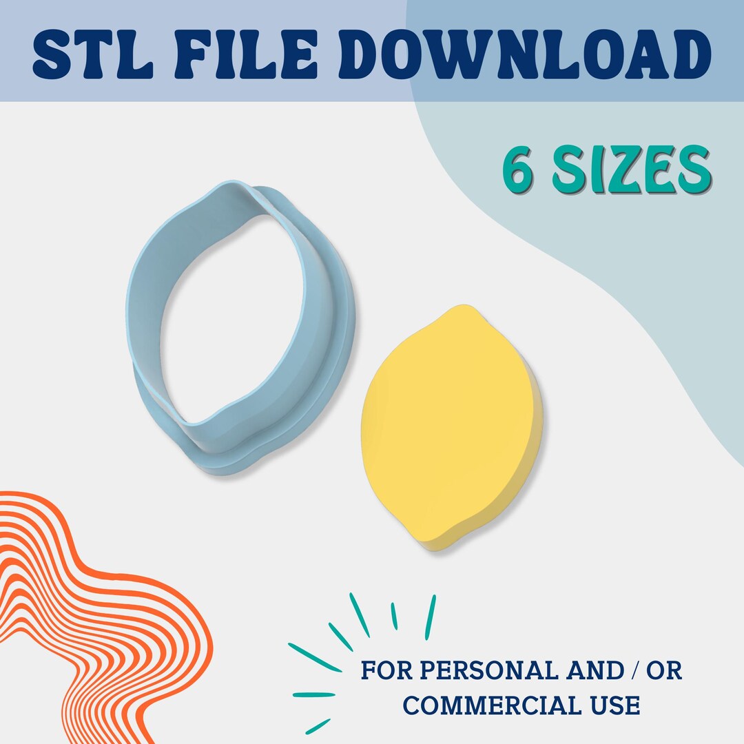 Lemon Fruit - Digital STL Cutter File - 3D Printer Summer Citrus Clay ...