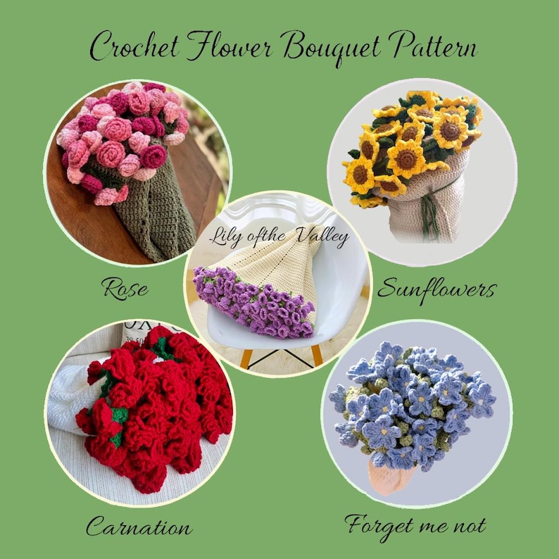 Crochet Flower Bouquet Blanket Pattern | Sunflower, Rose, Lily ...