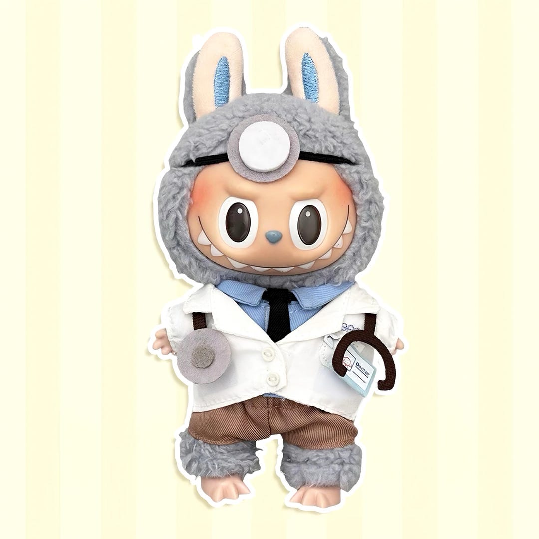 Labubu clothes - Doctor Outfit for Labubu Doll – 6pcs Set with Coat ...