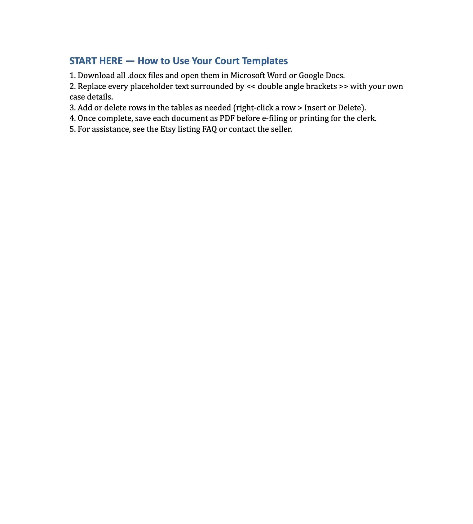 Family Court, Legal Document, Exhibit, Parenting Plan, Finances ...