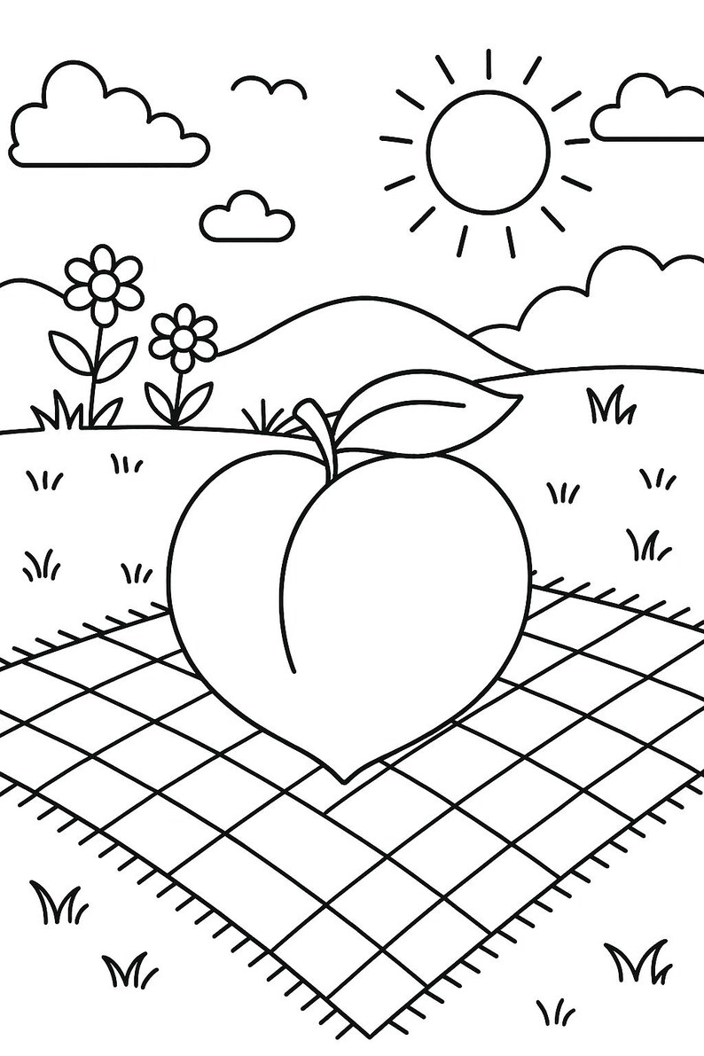 Kids Summer Coloring Book — Summer Fruit - Etsy