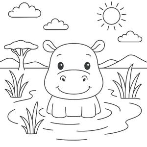 Kids Summer Coloring Book — Safari Animal Adventure - Etsy