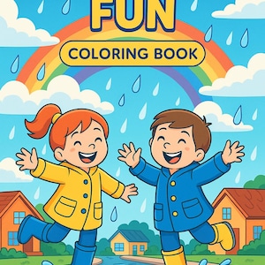 Summer Rainy Day Coloring Book for Kids | Printable Coloring Pages ...