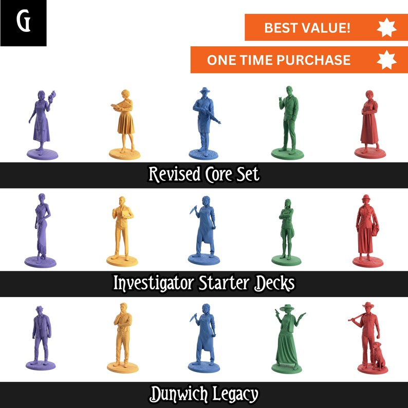 Arkham Horror LCG Miniatures Investigator Upgrades 3D Prints the ...
