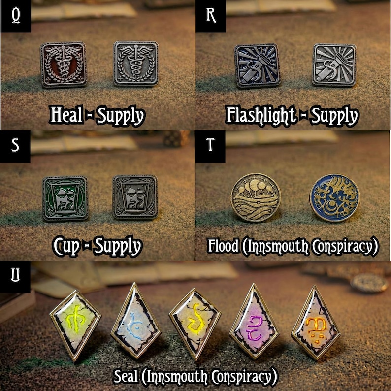 Arkham Horror LCG Tokens Metal Upgrade Set Heavy LCG Accessories ...