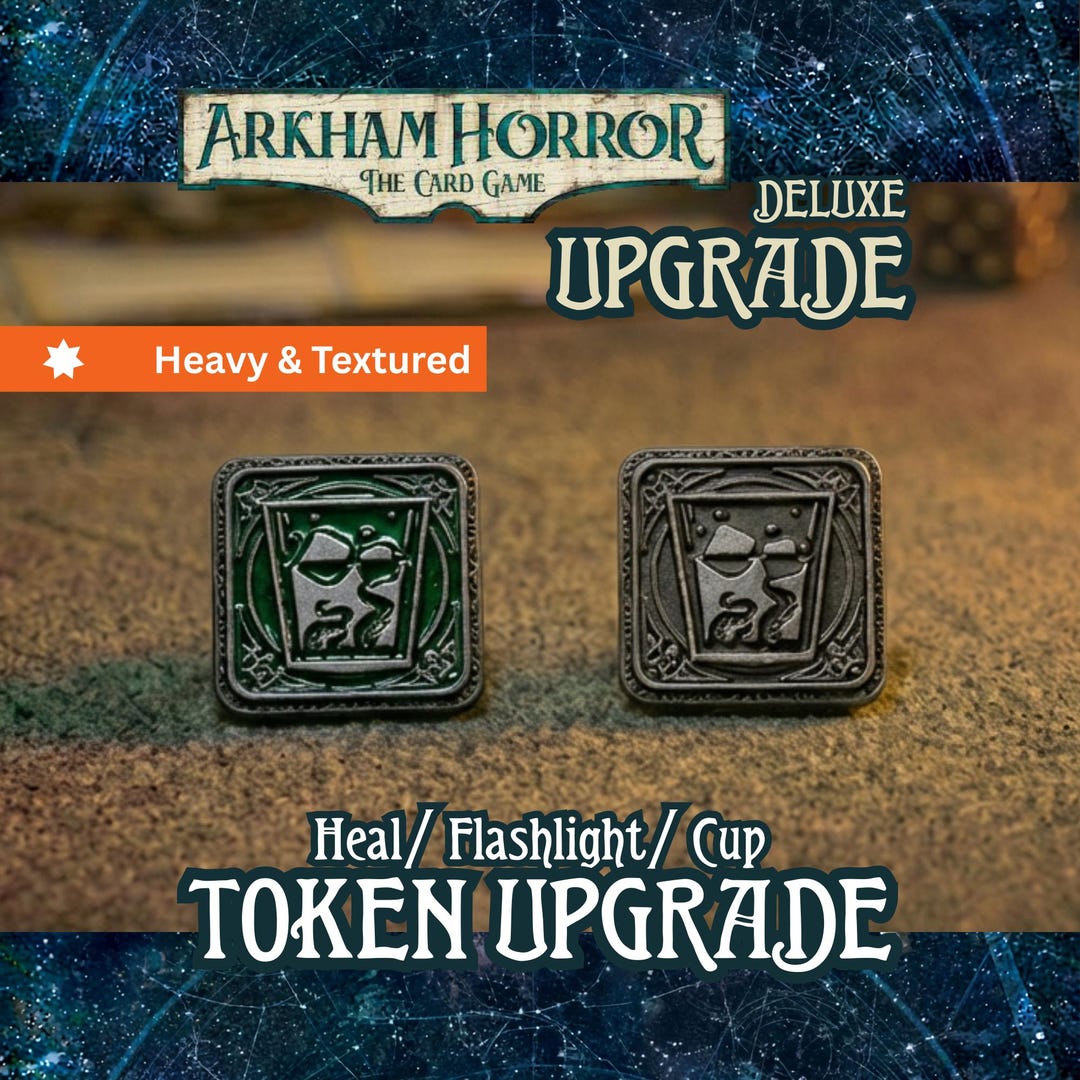 Arkham Horror LCG Tokens Upgrade Deluxe Metal Heal Flashlight Cup ...