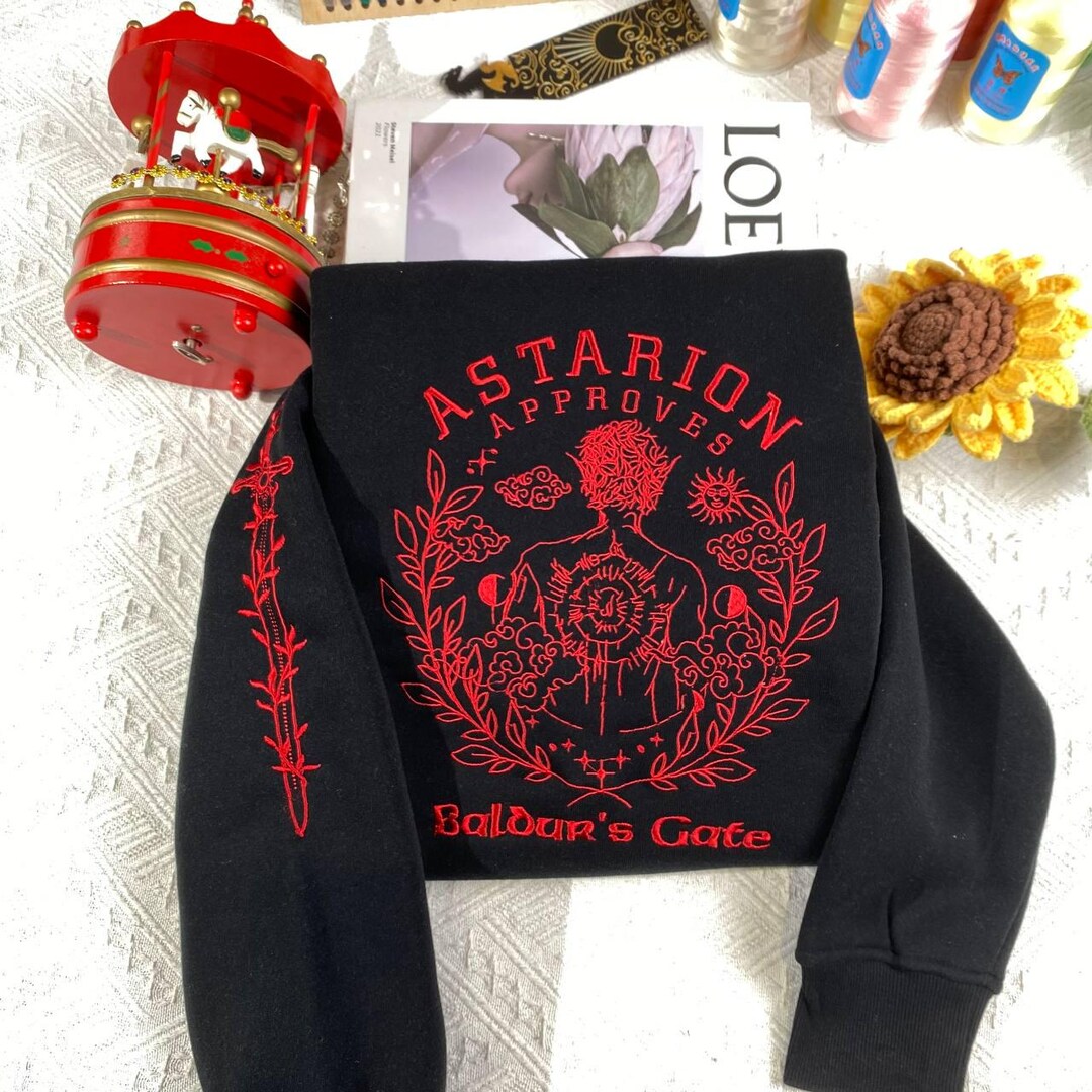 Astarion Baldurs Gate Embroidered Sweatshirt, Baldur's Gale 3 Hoodie ...