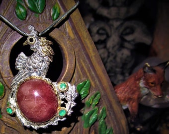 Ruby Phoenix Pendant | Etsy