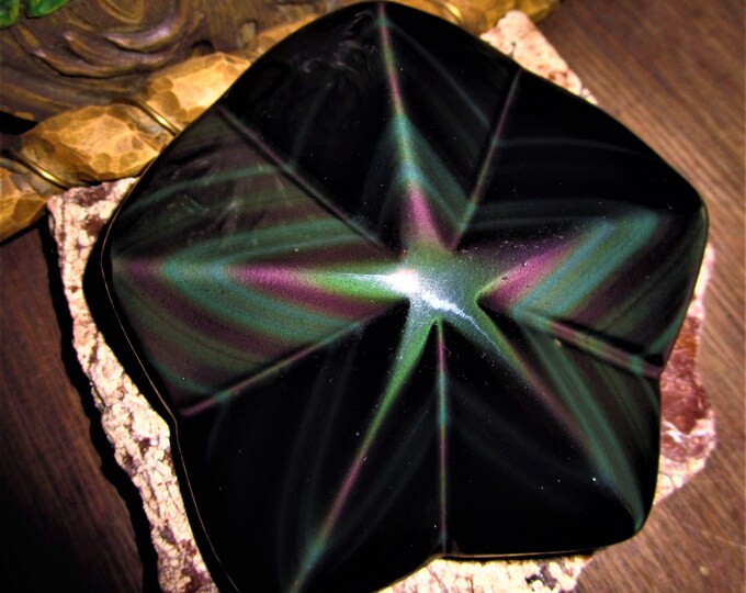 Green Maroon Purple Rainbow Obsidian Display Specimen - "the Oracle's ...