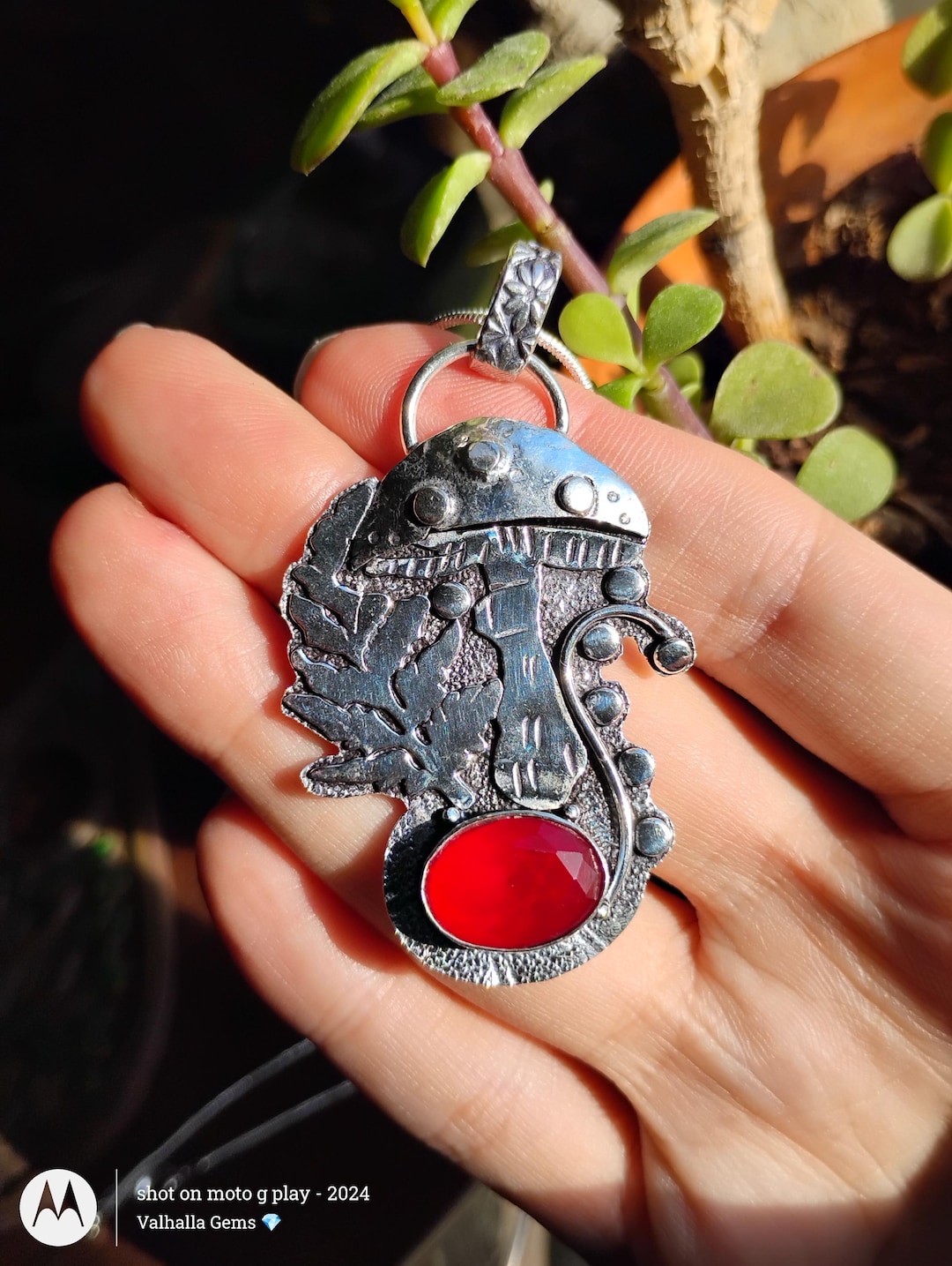 Magical Mushroom Vivid Scarlet Shift Andara Statement Pendant ...