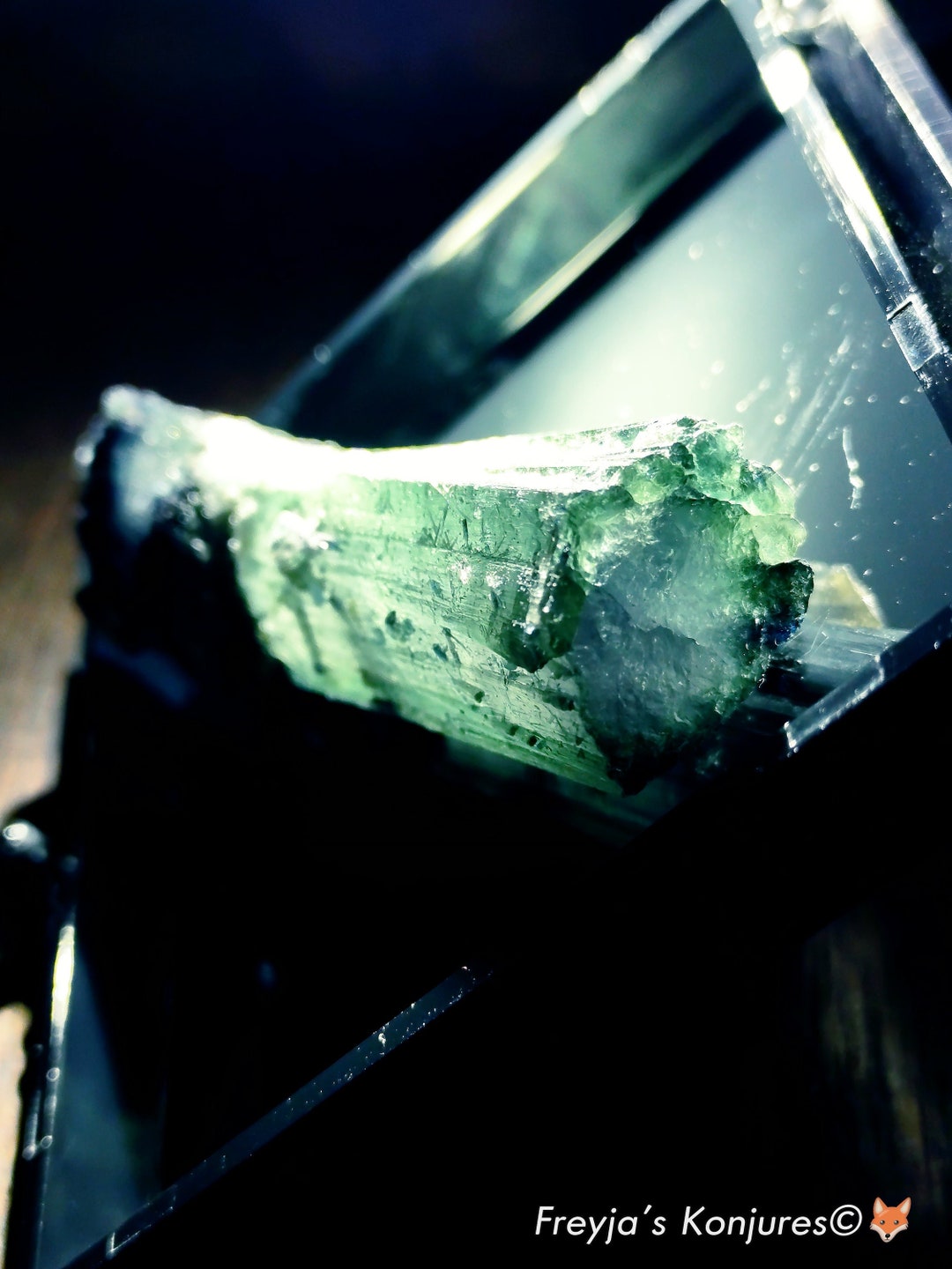 Brazil Indicolite Purple Core Tourmaline in Labeled Display Box display ...