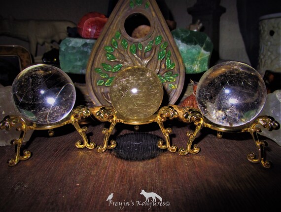 Gold Hair Rutile Quartz Sphere Display Specimen hair | Etsy