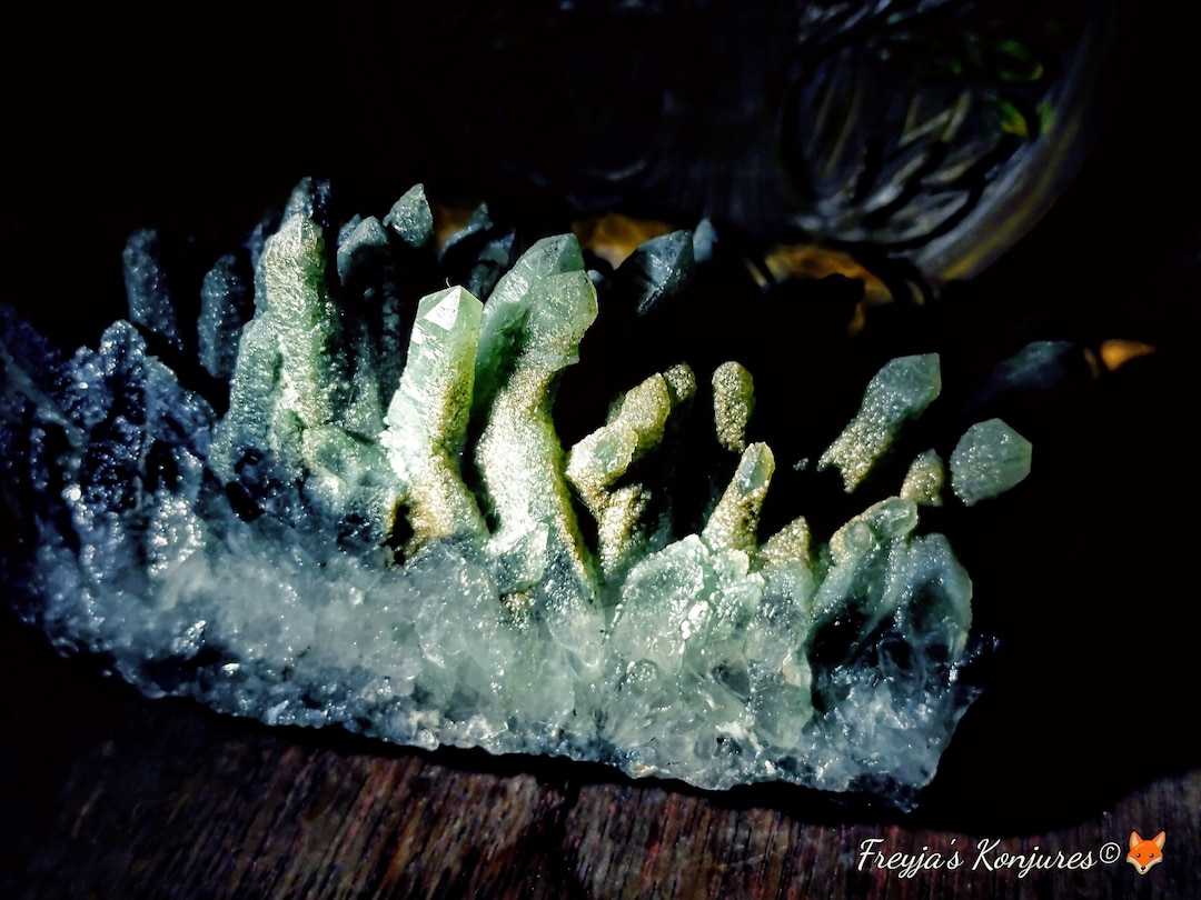 Seriphos Green Quartz Cluster Display Specimen Grass of the Hidden ...