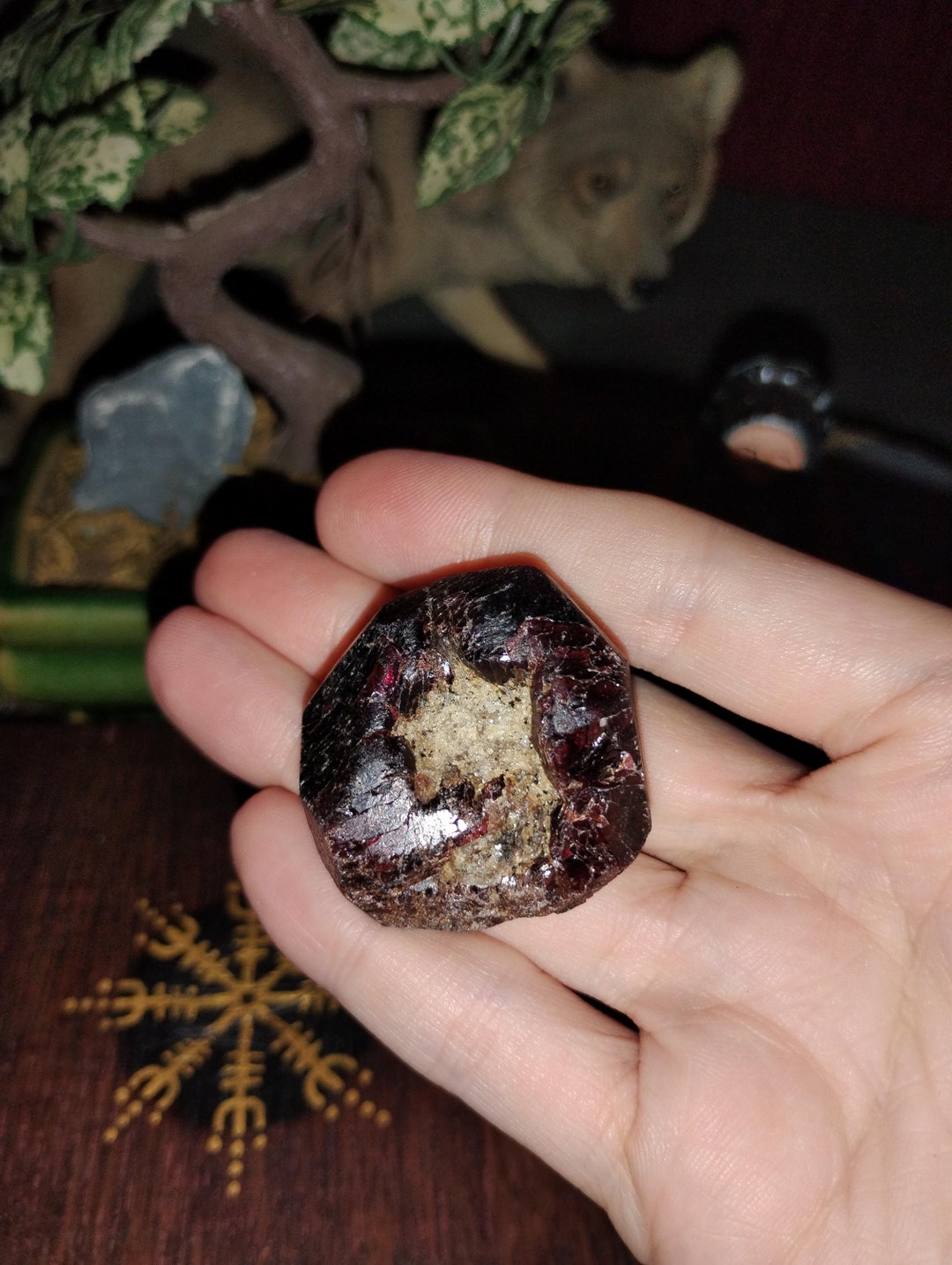 Raw Almandine Garnet Display Specimen jewel of the Dwarven Inn - Etsy