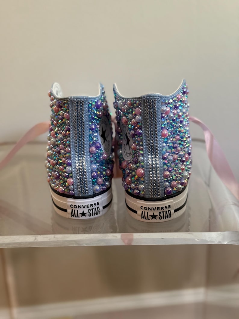 Adult Pearl and Rhinestone Converse - Boutique Me by Dee - Etsy