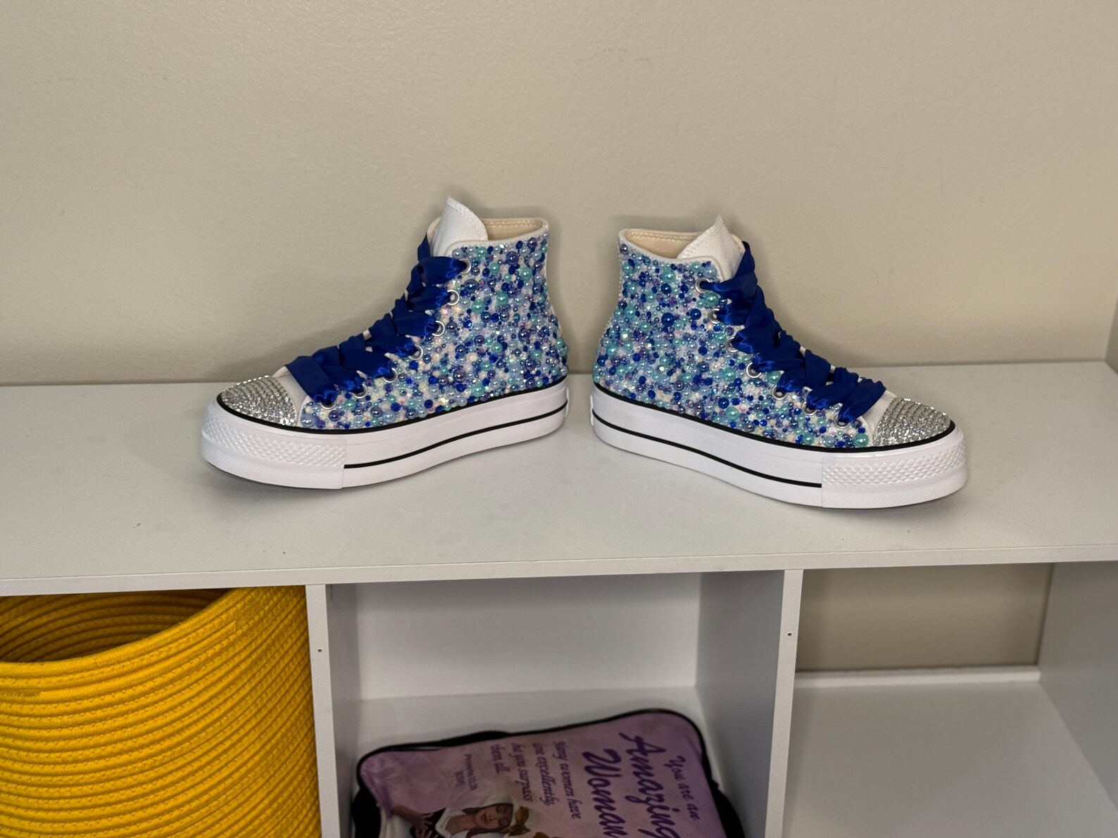 Adult Pearl and Rhinestone Converse - Boutique Me by Dee - Etsy