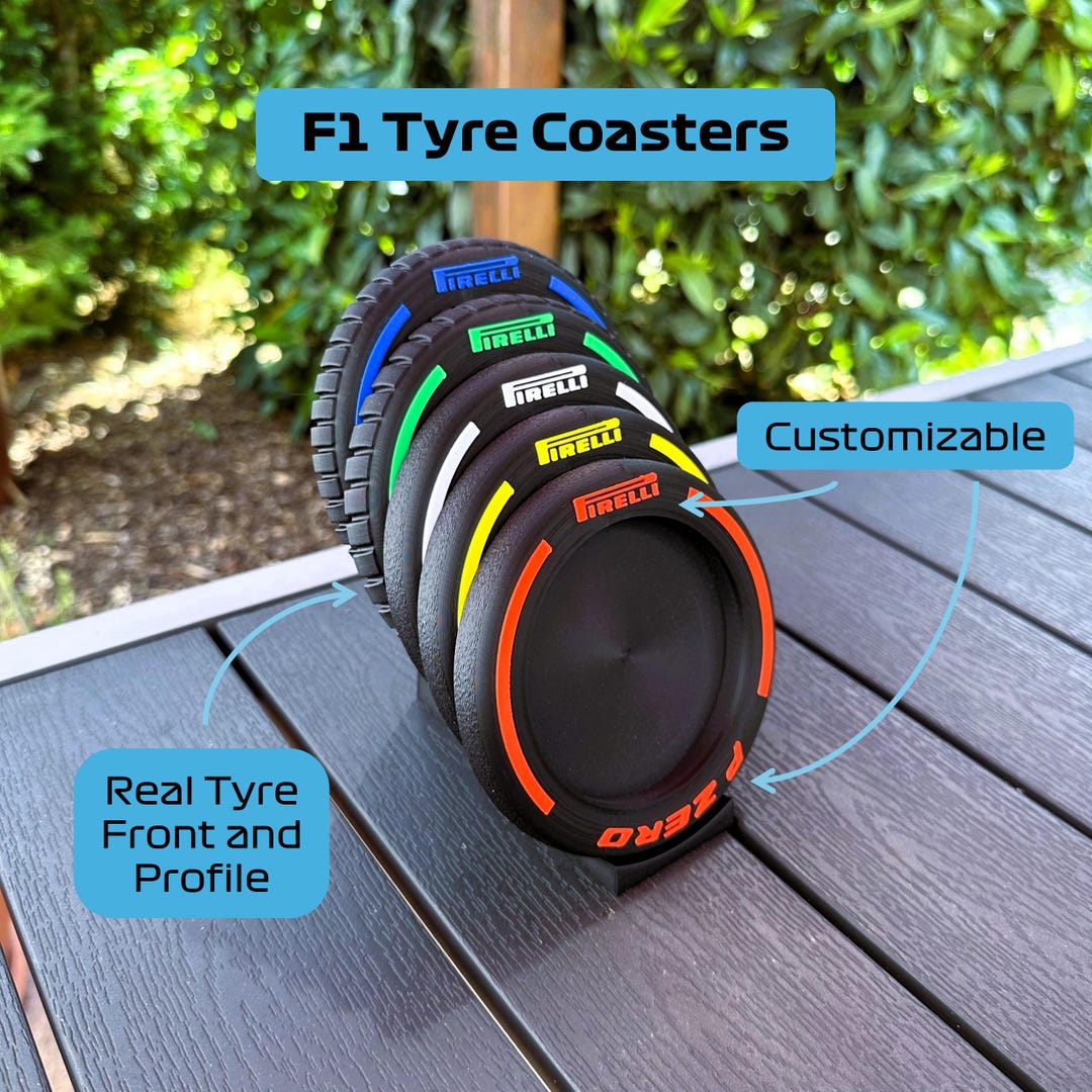 Formula 1 Tire Coaster - Fan Items - Gift for Motorsport Fans - Racing ...