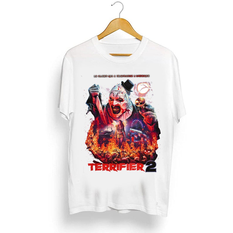 Vintage Terrifier 2 Shirt Art the Clown Scary Clown Shirt - Etsy Polska