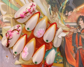 FFXIV Emet Selch Inspired Custom Press on Nails Fake Nails Final ...