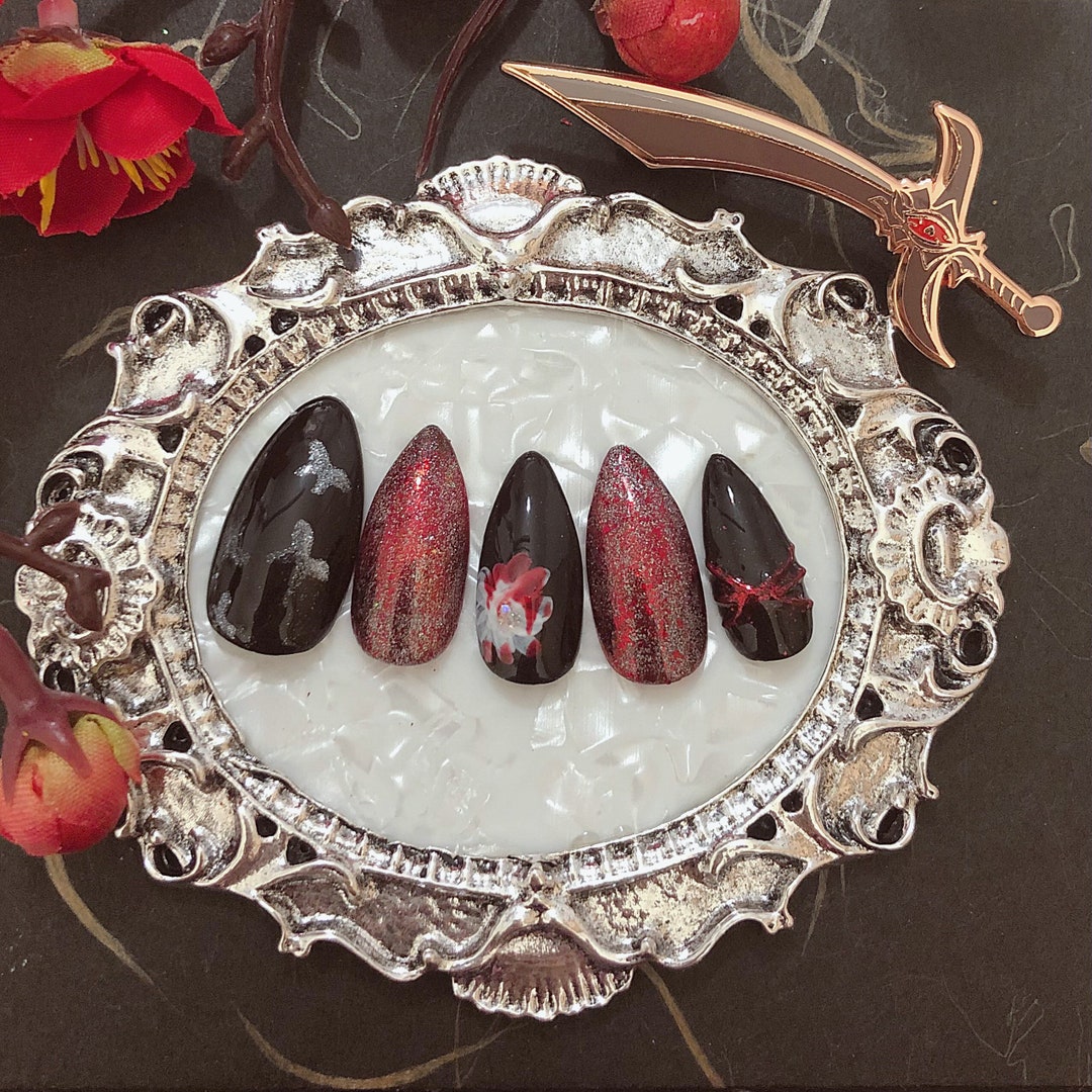 TGCF Hua Cheng Inspired Press on Nails | Custom Made | Heaven Official ...
