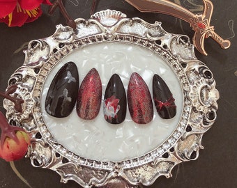 FFXIV Emet Selch Inspired Custom Press on Nails Fake Nails Final ...