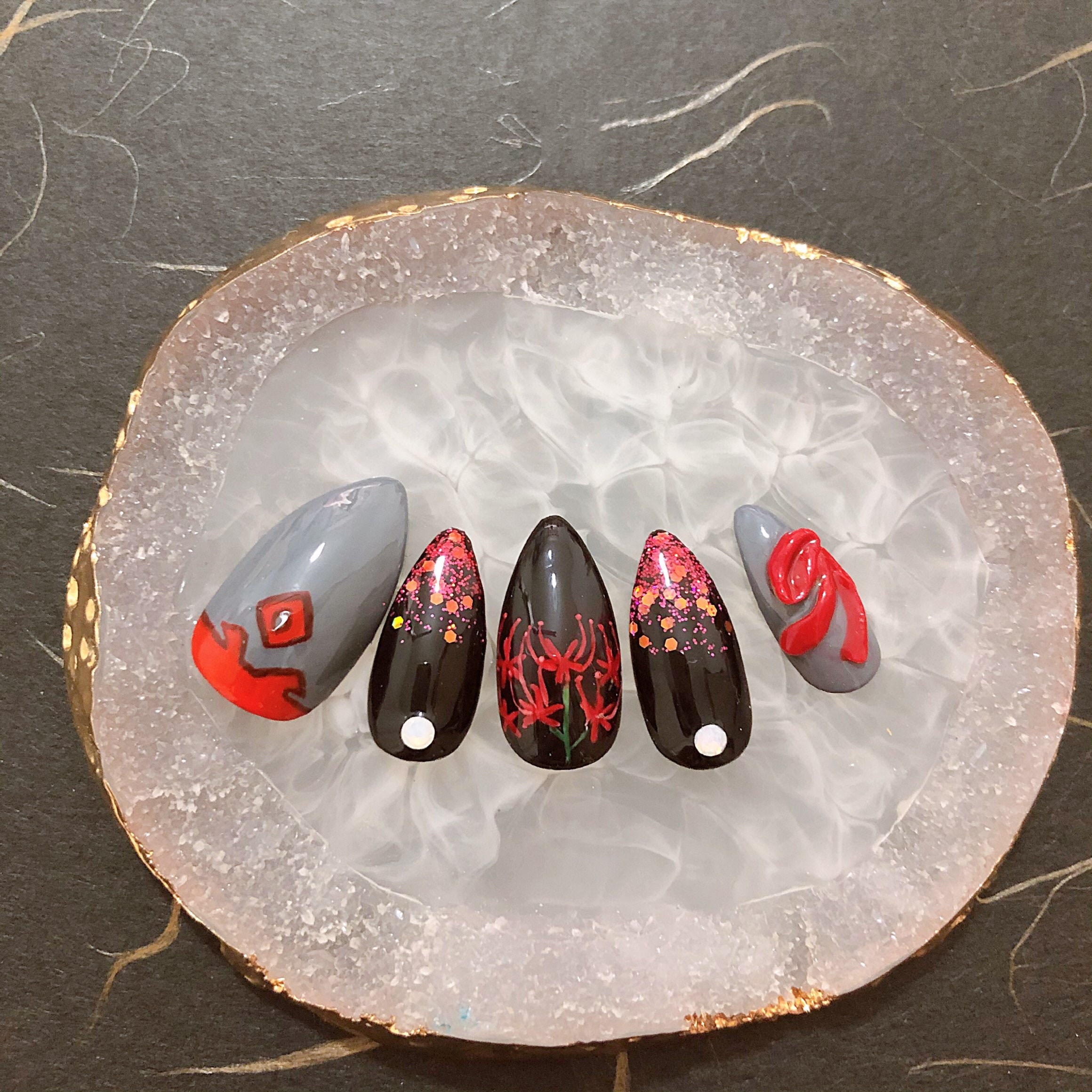 Jewelry & Beauty Final fantasy XIV ita nails gamer geek girl fake nails ...