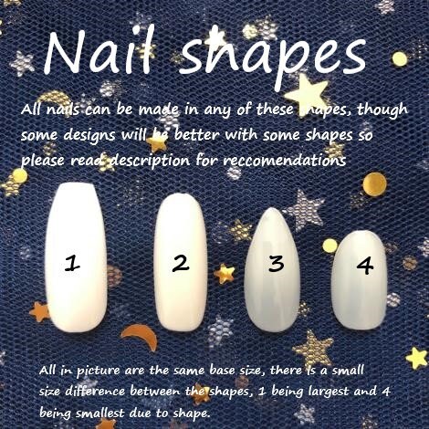 FFXIV Emet Selch Inspired Custom Press on Nails | Fake Nails | Final ...